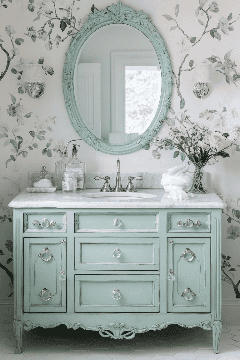 15 Gorgeous Green Vanity Bathroom Ideas to Refresh Your Space - Shower ...