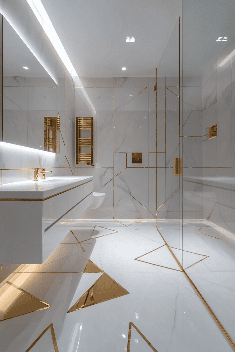 15 Stunning White Bathrooms with Gold Fixtures: A Perfect Blend of ...