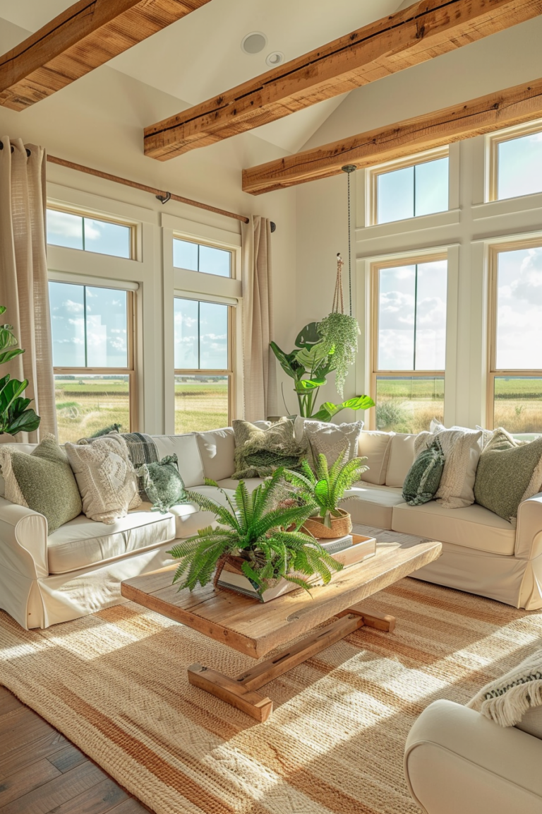 25 Modern Farmhouse Living Room Ideas With Rural Charm - Shower Redefined