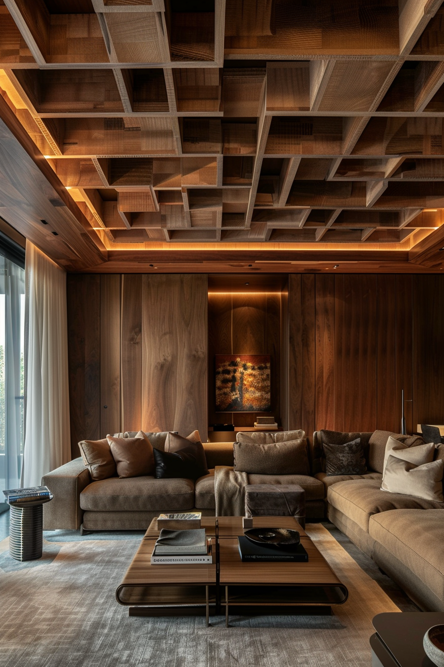 25 Ceiling Design Living Room Ideas With Drama - Shower Redefined